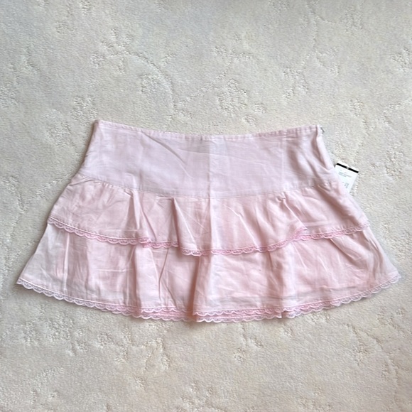 Skirts | Nwt Baby Light Pink Ruffle Short Mini Skirt Lowrise Juniors ...